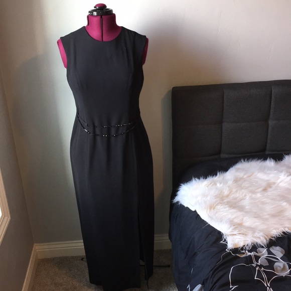 David Warren | Dresses | David Warren Black Floor Length Gown | Poshmark